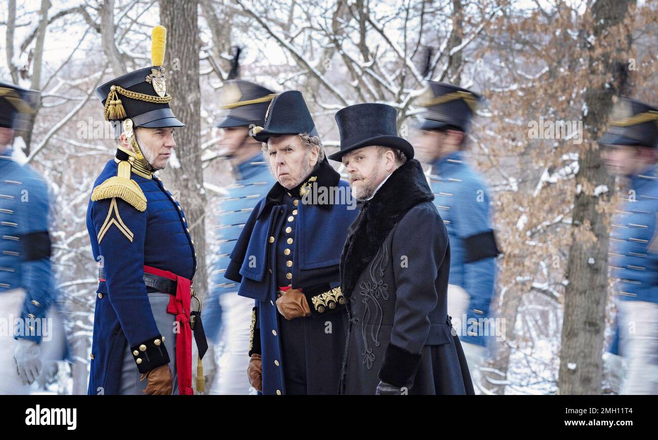 THE PALE BLUE EYE, front, from left: Simon McBurney, Timothy Spall ...