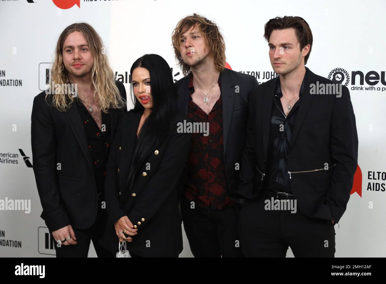 The Struts rock band arrive at the 2020 Elton John AIDS Foundation ...