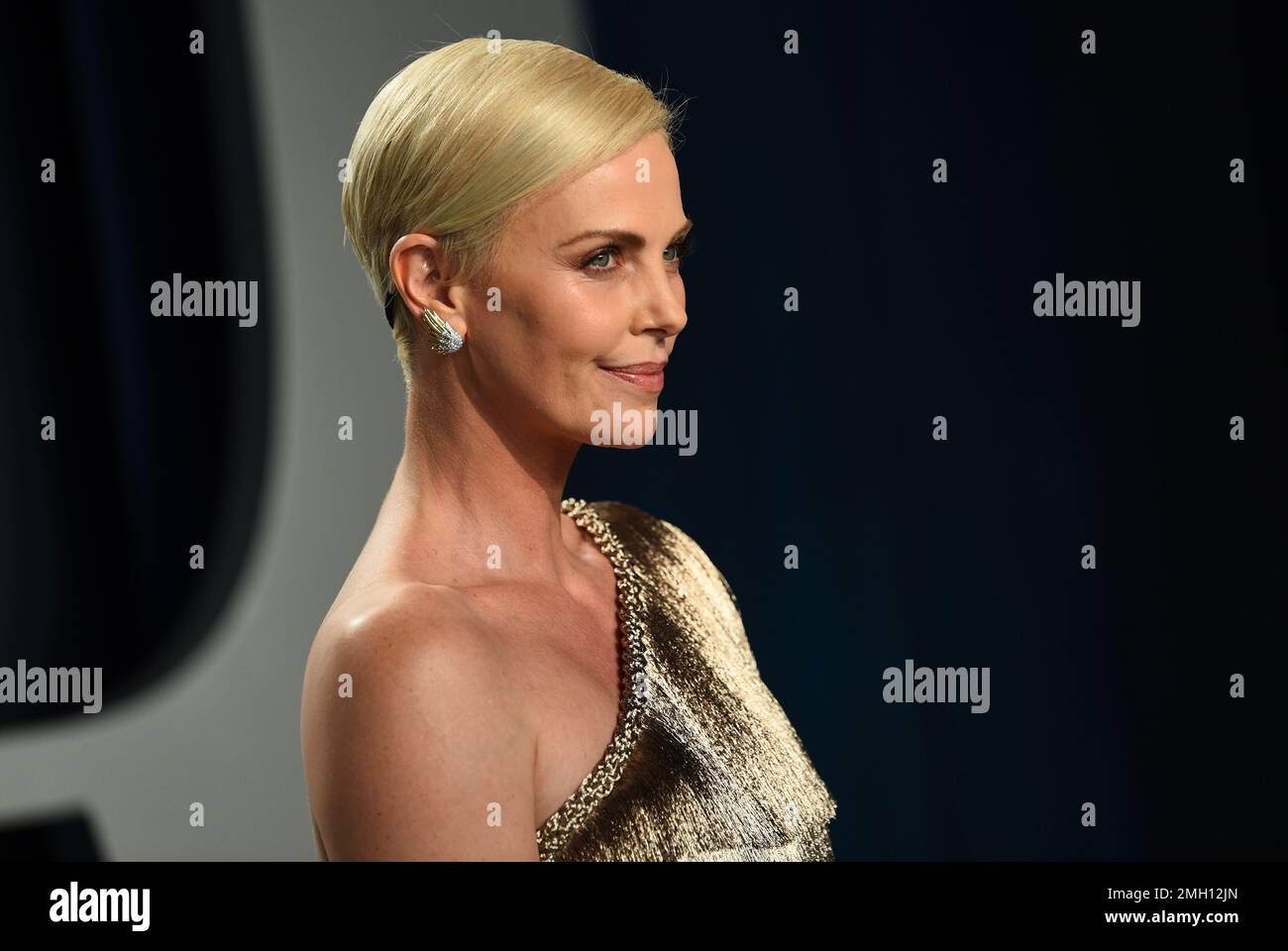 Charlize Theron arrives at the Vanity Fair Oscar Party on Sunday, Feb ...