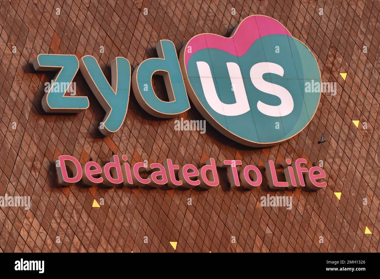 Ahmedabad, India. 22nd Jan, 2023. Zydus lifesciences logo seen on their ...