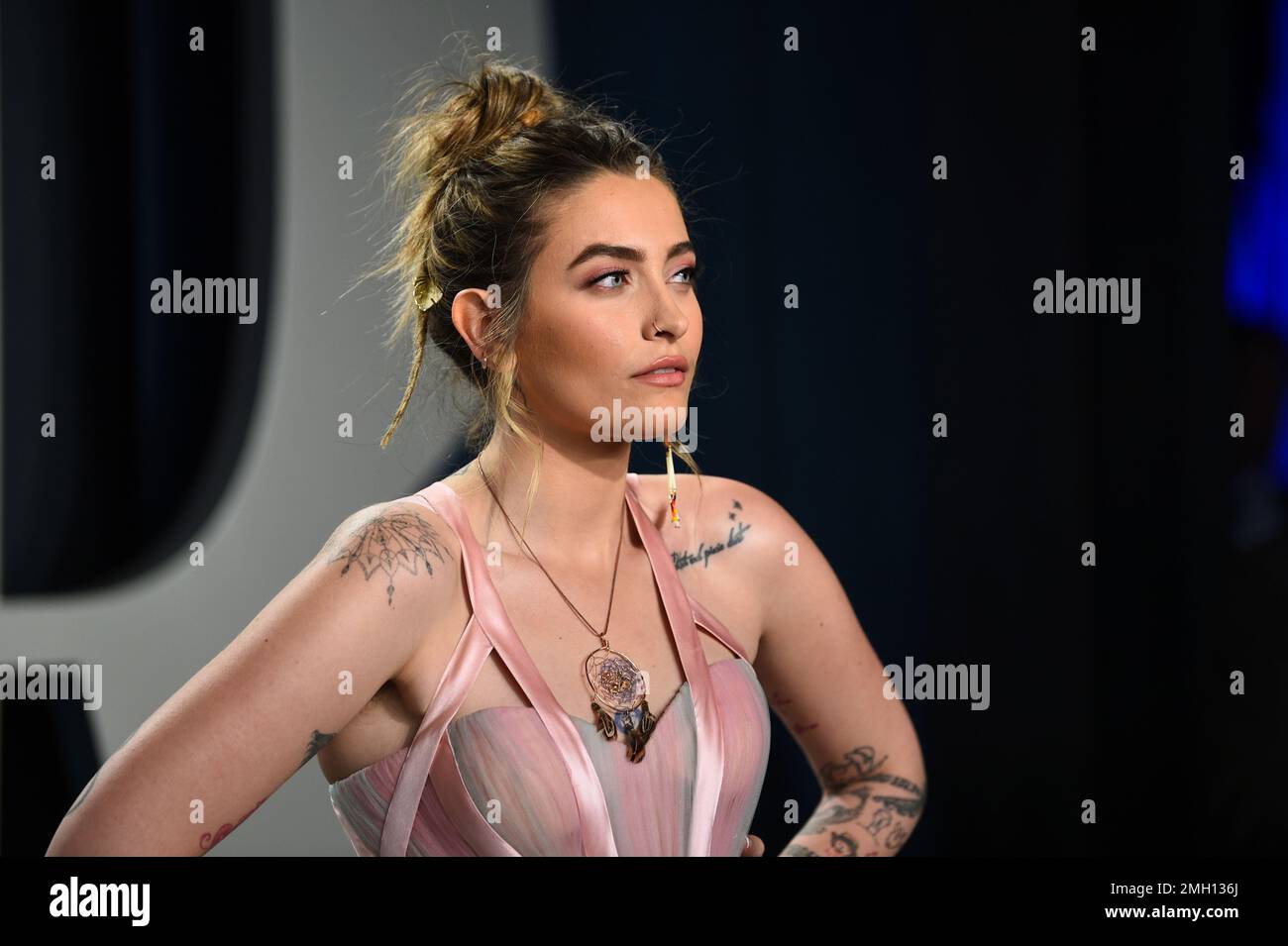 Paris Jackson arrives at the Vanity Fair Oscar Party on Sunday, Feb. 9 ...