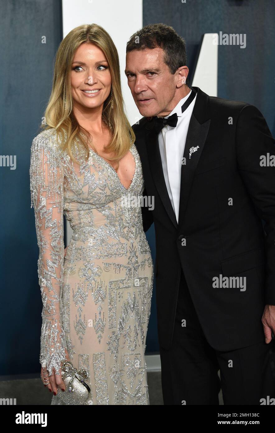 Nicole Kimpel, left, and Antonio Banderas arrive at the Vanity Fair ...