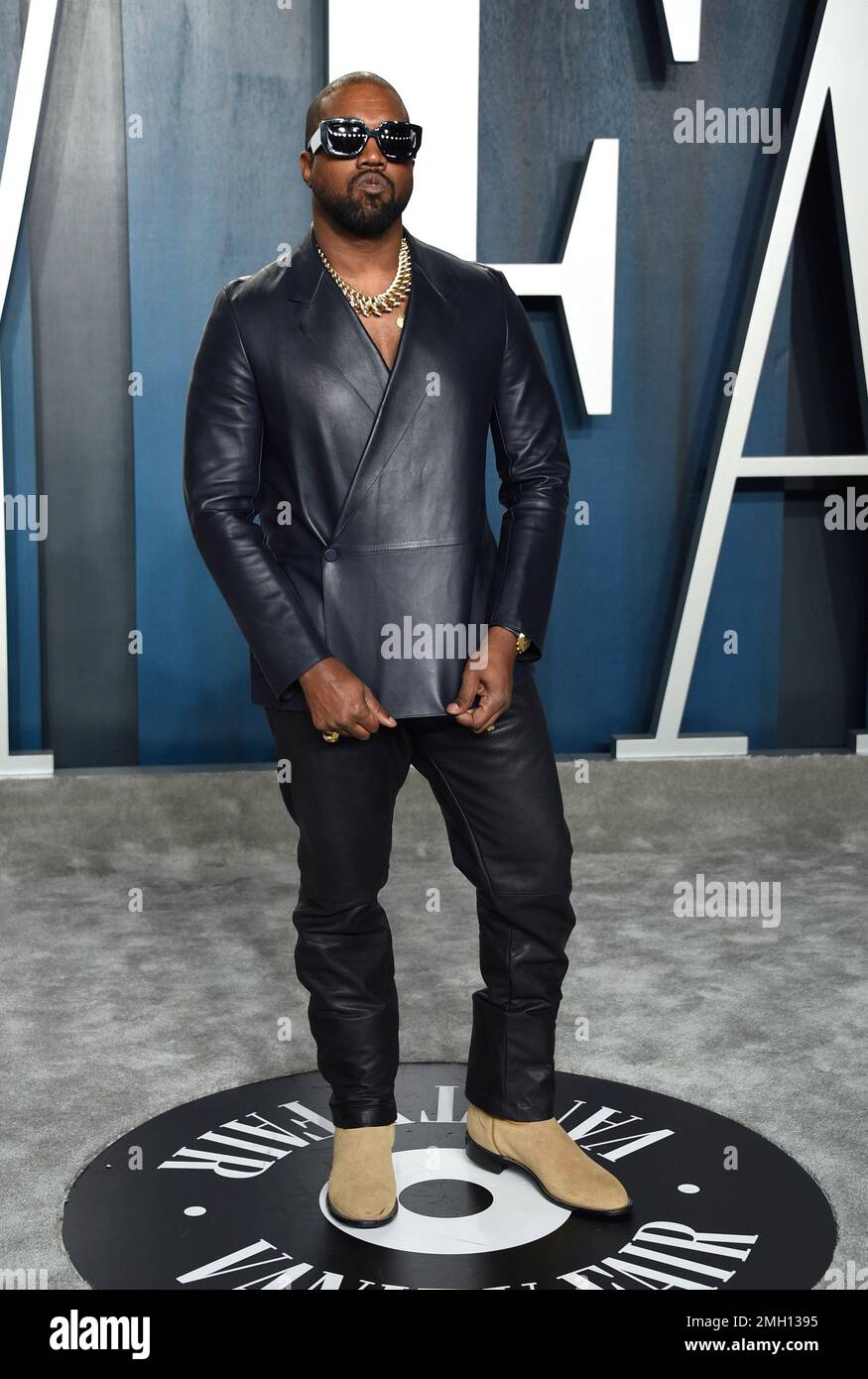 Kanye West arrives at the Vanity Fair Oscar Party on Sunday, Feb. 9 ...