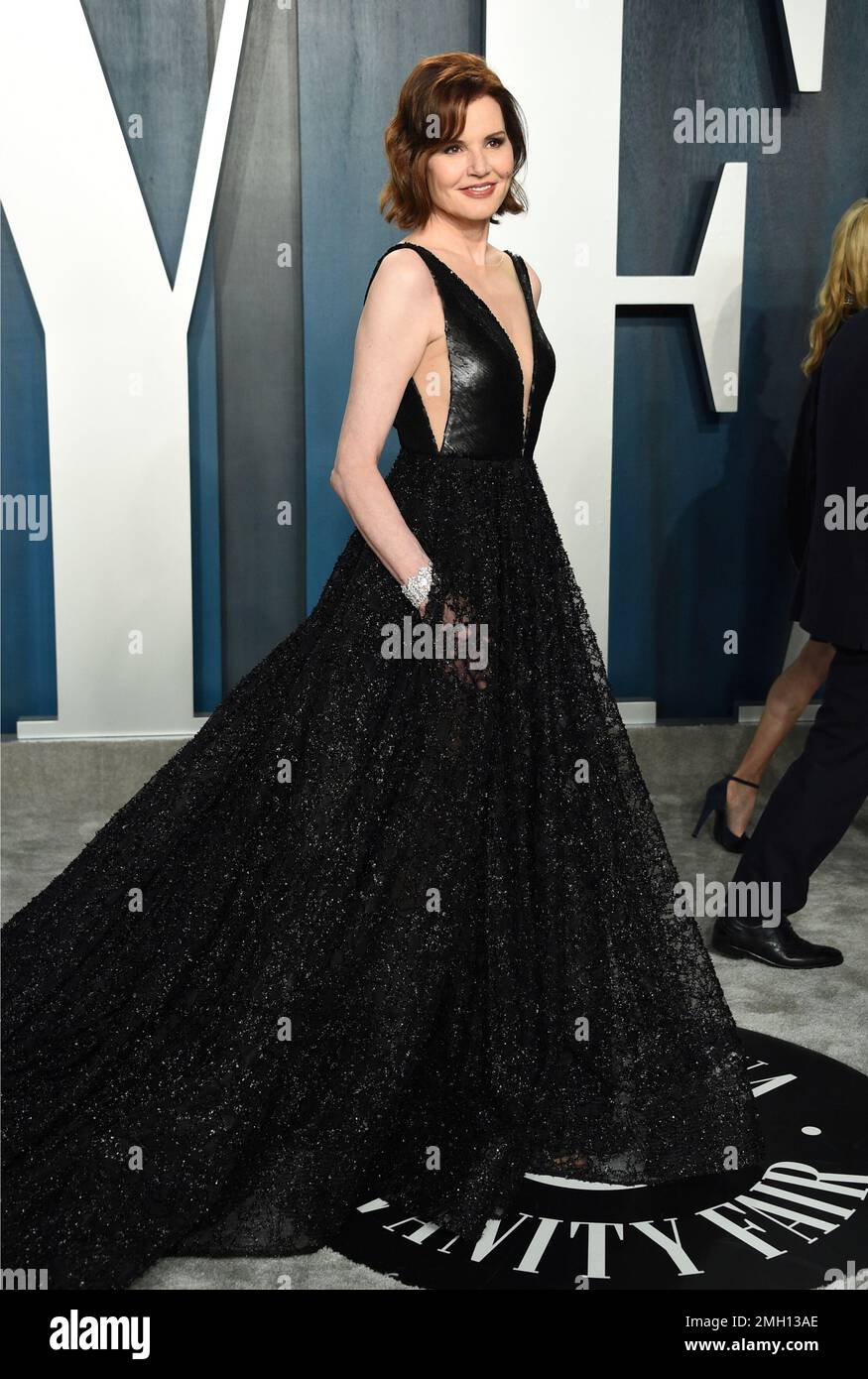 Geena Davis arrives at the Vanity Fair Oscar Party on Sunday, Feb. 9 ...