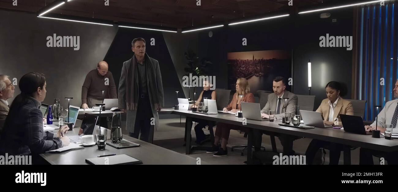 PLANE, Tony Goldwyn (center), 2023. © Lionsgate / Courtesy Everett ...