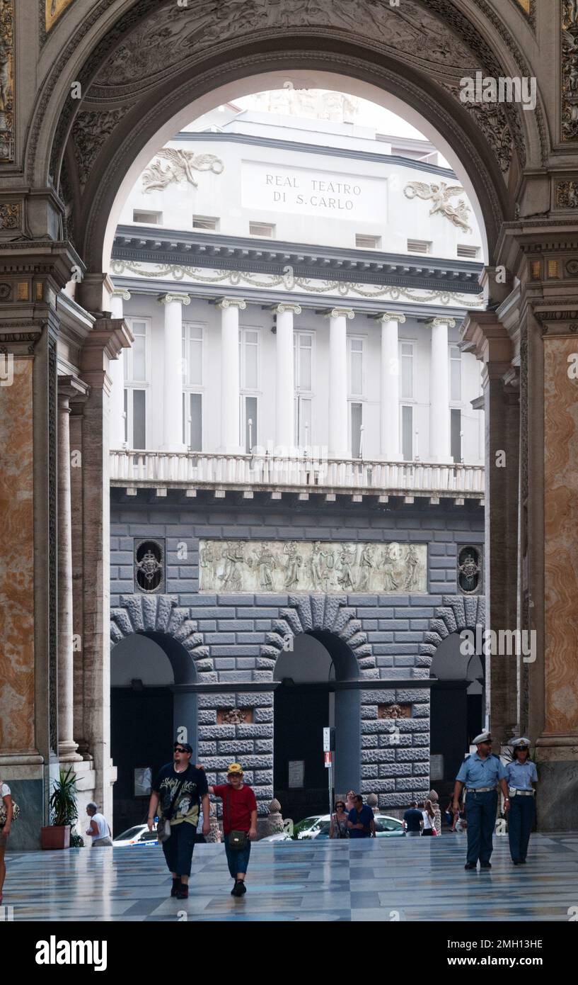 View of the Naples Opera House, Real Teatro di San Carlo Naples, Italy ...