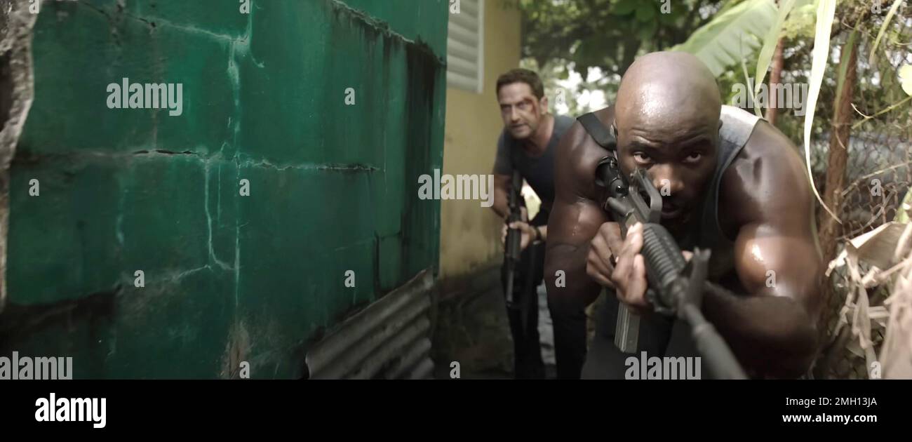 PLANE, from left: Gerard Butler, Mike Colter, 2023. © Lionsgate ...