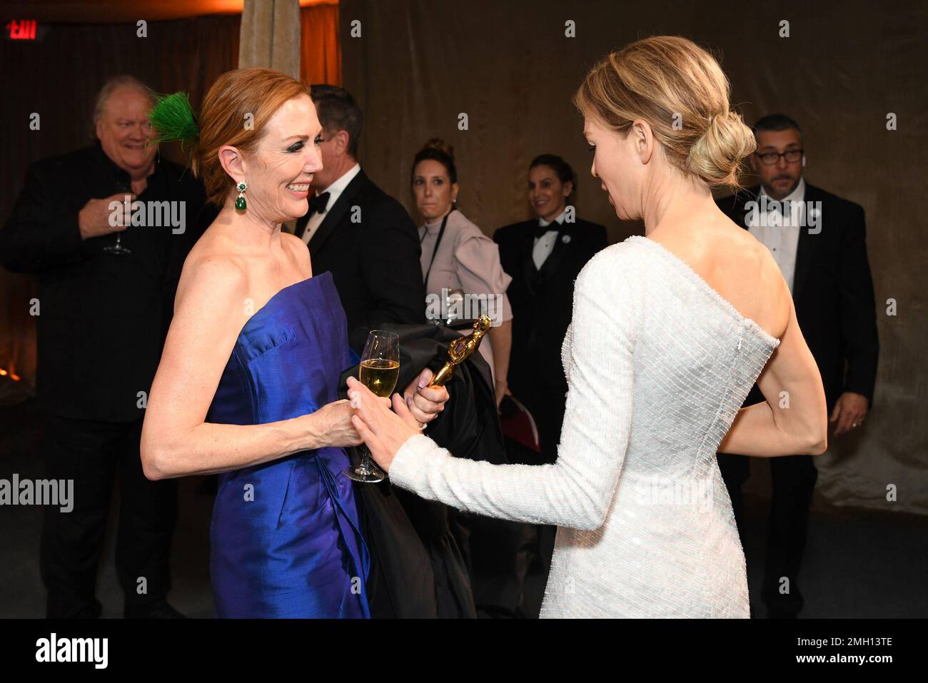 Anne Morgan, left, winner of the award for best makeup and hairstyling ...