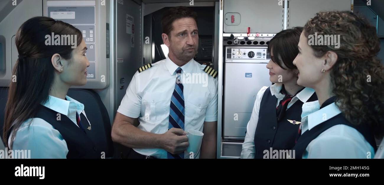 PLANE, Gerard Butler (center), 2023. © Lionsgate / Courtesy Everett ...