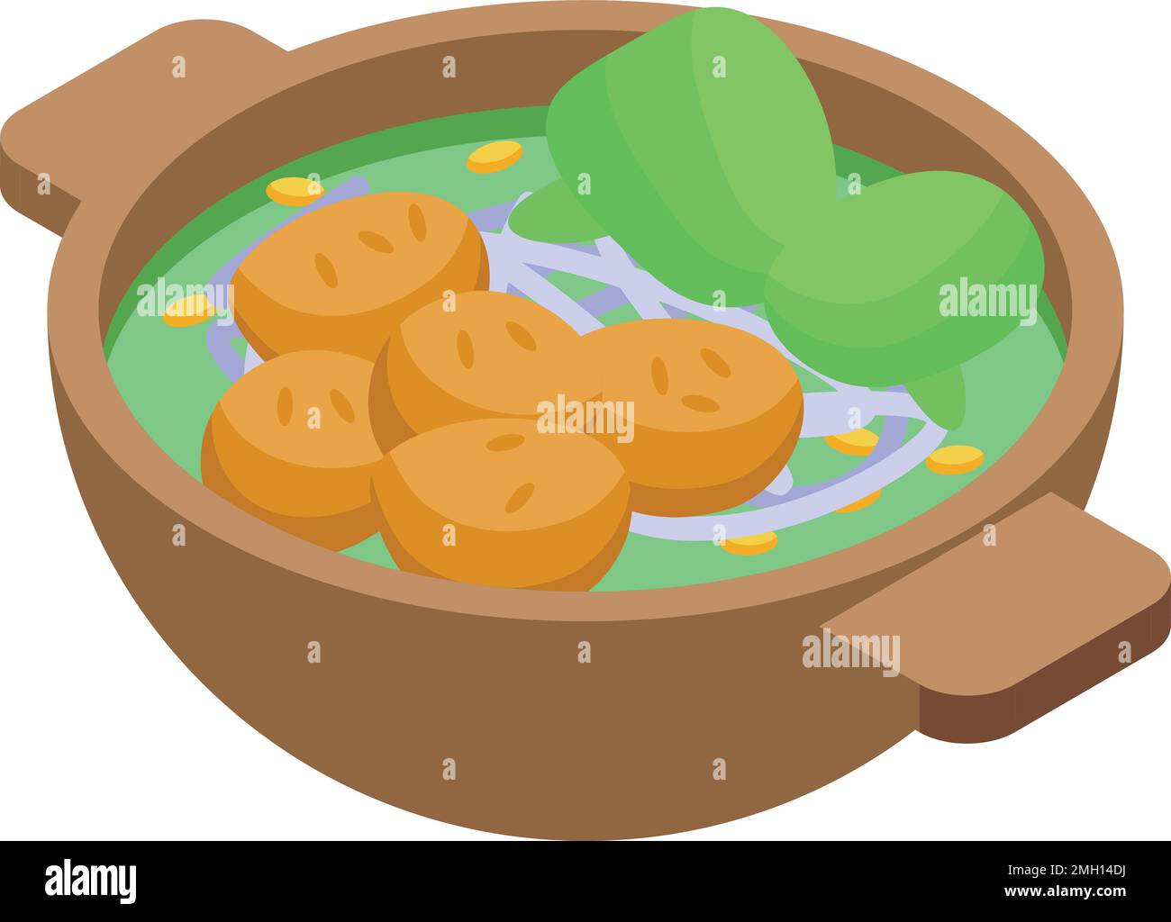 Japanese soup icon isometric vector. Japan food. Rice menu Stock Vector ...