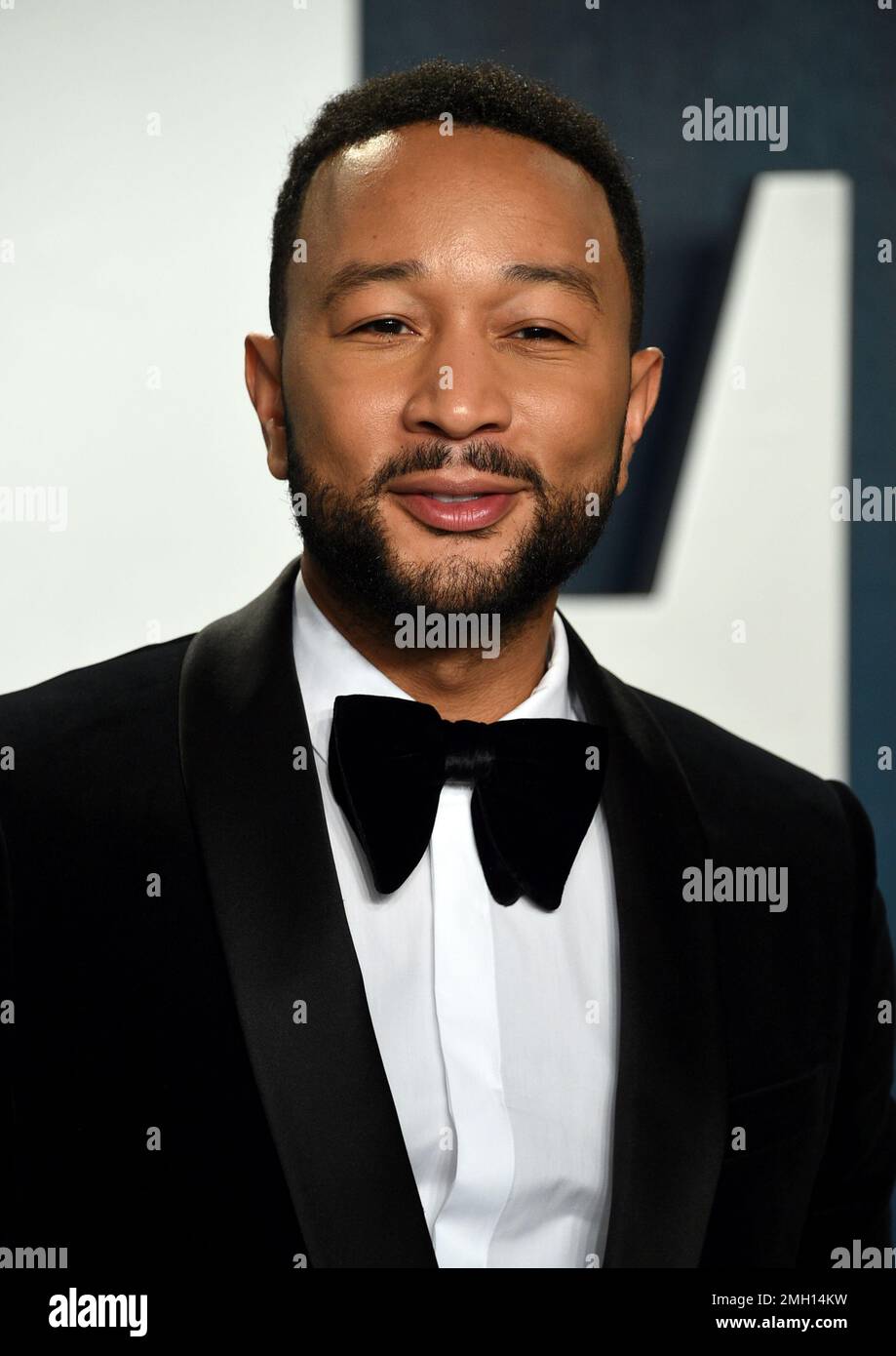 John Legend arrives at the Vanity Fair Oscar Party on Sunday, Feb. 9 ...