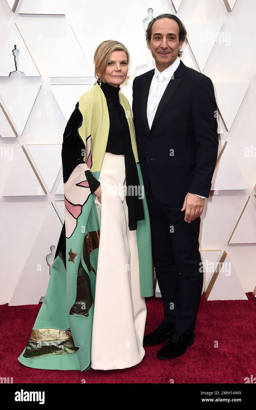 Dominique Lemonnier, left, and Alexandre Desplat arrive at the Oscars ...