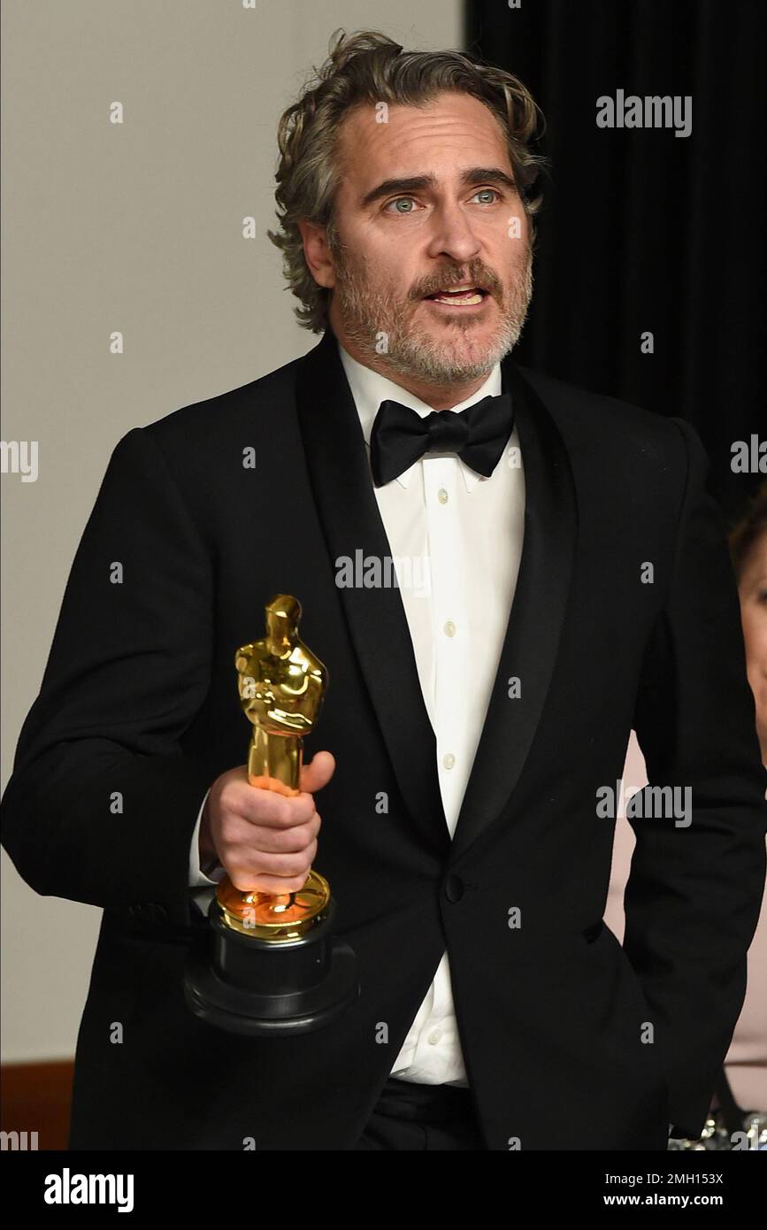 Joaquin Phoenix, winner of the award for best performance by an actor ...
