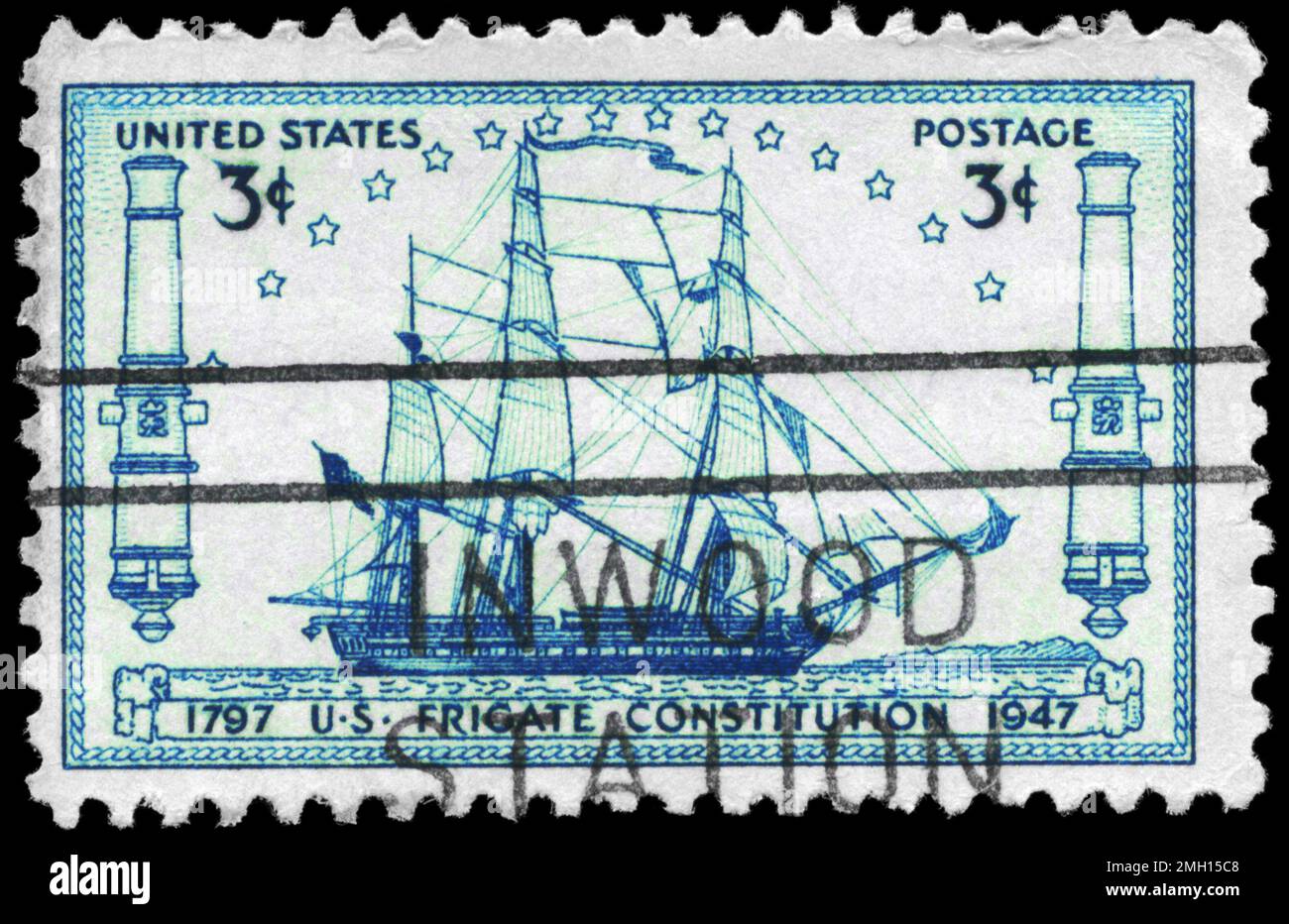 USA - CIRCA 1947: A Stamp printed in USA shows the naval architect's ...