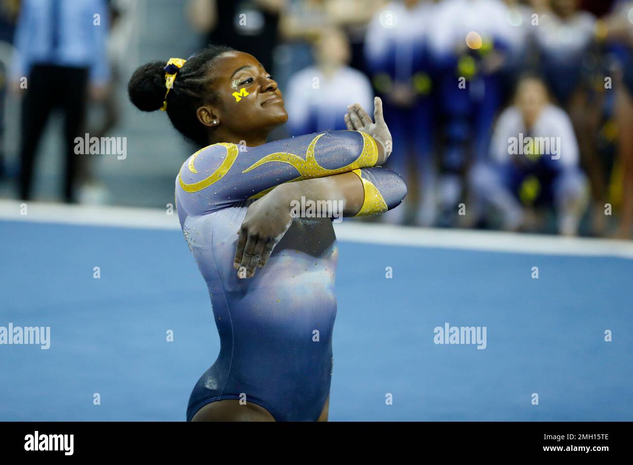 Michigan gymnast Gabby Wilson during an NCAA gymnastics meet on Sunday ...
