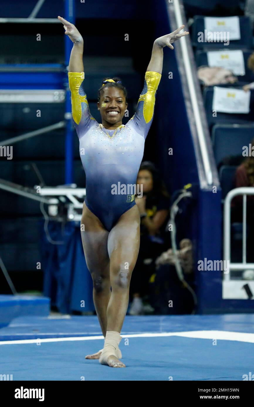 Michigan gymnast Sierra Brooks during an NCAA gymnastics meet on Sunday ...