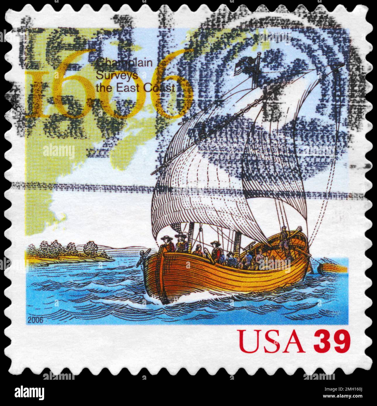 Champlain sea map hi-res stock photography and images - Alamy