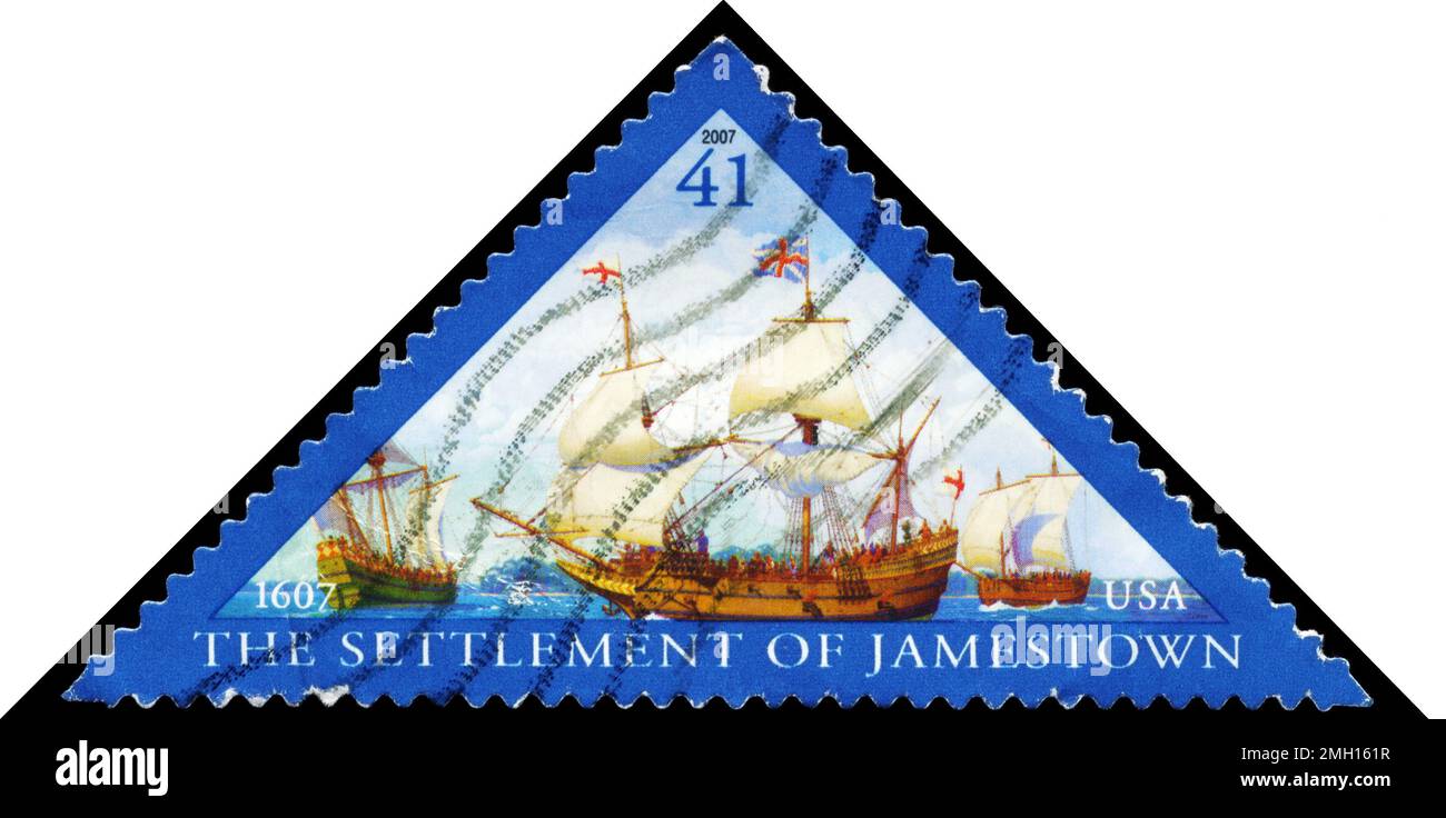 USA - CIRCA 2007: A Stamp printed in USA shows the Ships Susan Constant ...