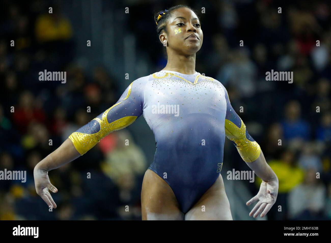 Michigan gymnast Sierra Brooks during an NCAA gymnastics meet on Sunday ...