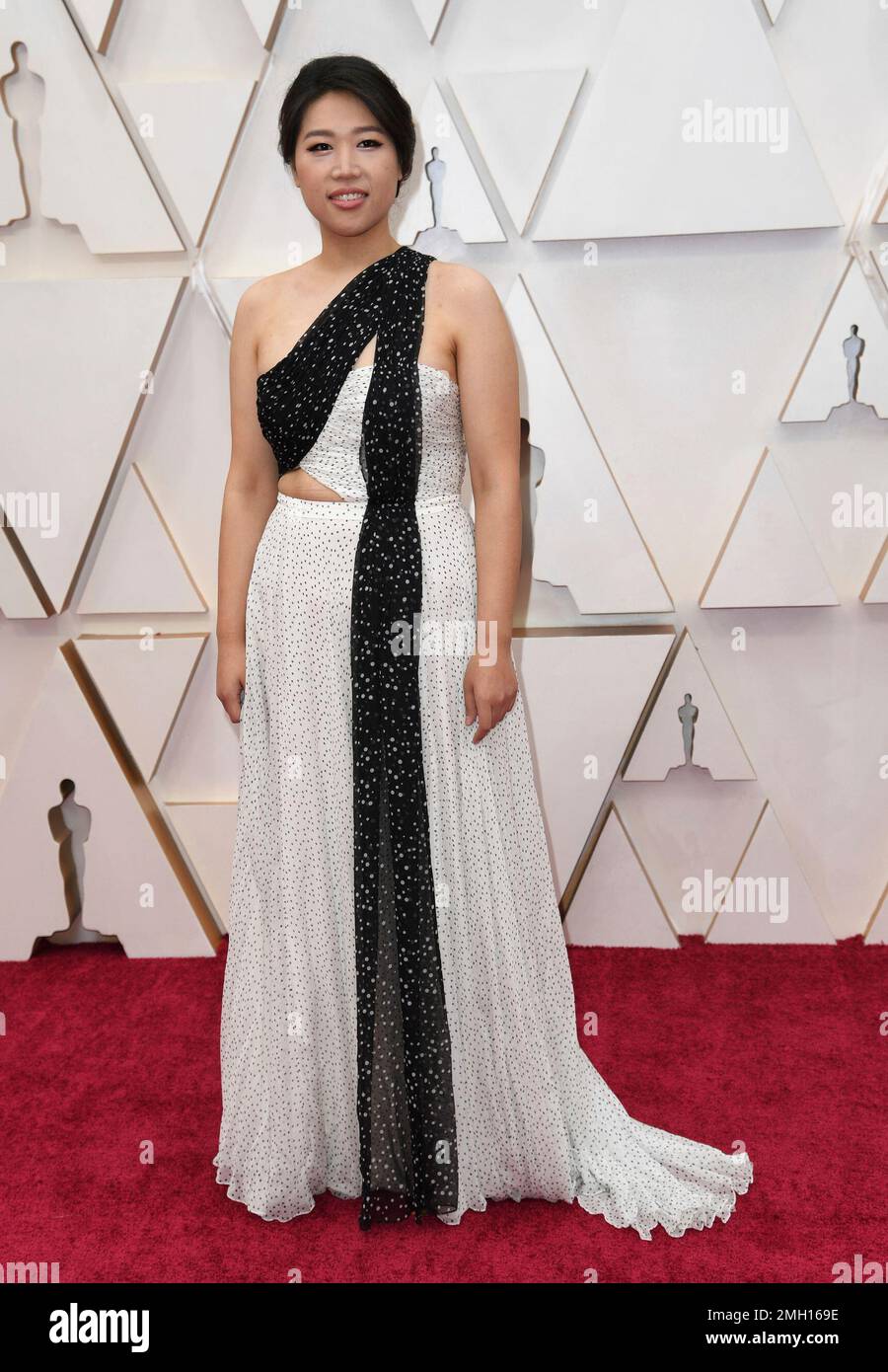 Siqi Song arrives at the Oscars on Sunday, Feb. 9, 2020, at the Dolby ...