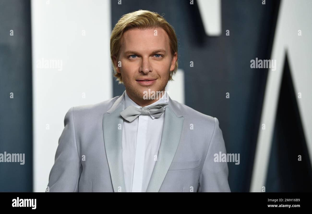 Ronan Farrow arrives at the Vanity Fair Oscar Party on Sunday, Feb. 9 ...