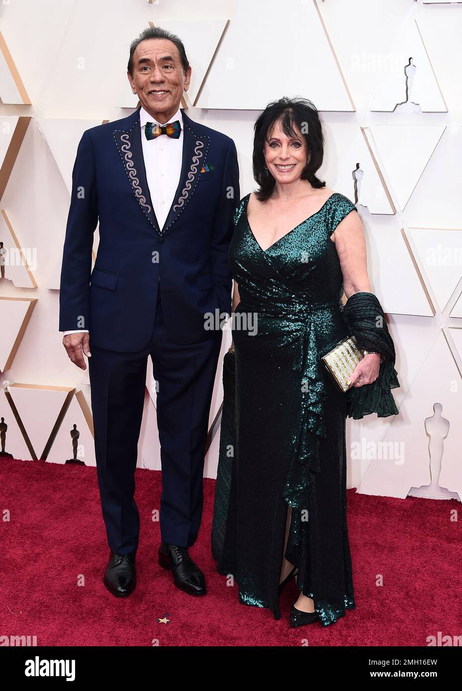 Wes Studi, left, and Maura Dhu Studi arrive at the Oscars on Sunday ...