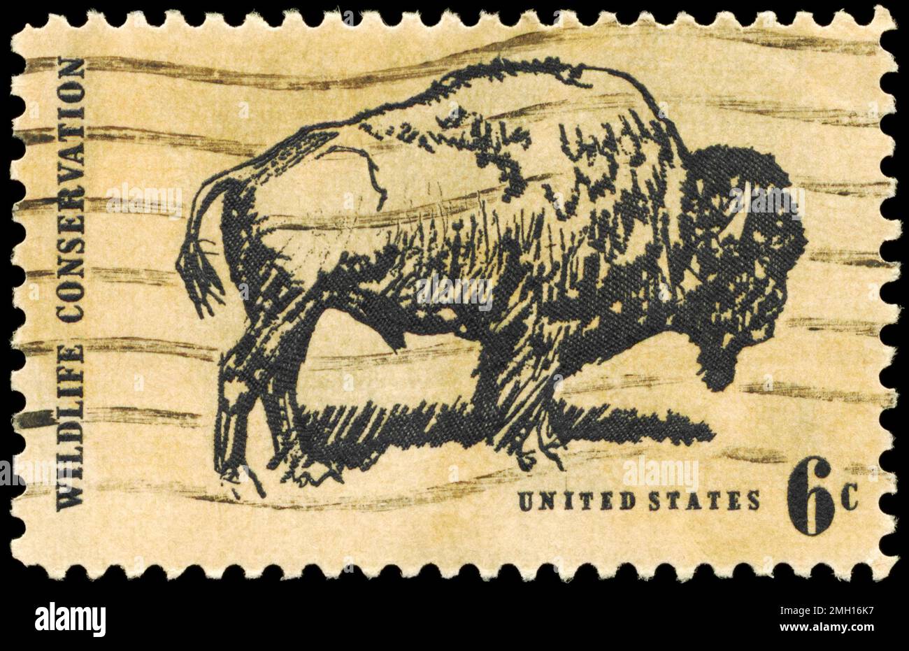 USA - CIRCA 1970: A Stamp printed in USA shows the American Buffalo ...