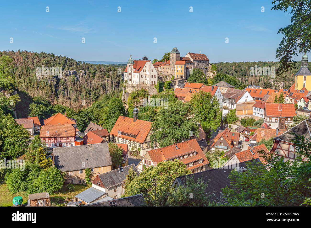 Village and Castle Hohnstein in the Saxon Switzerland Region, Saxony ...