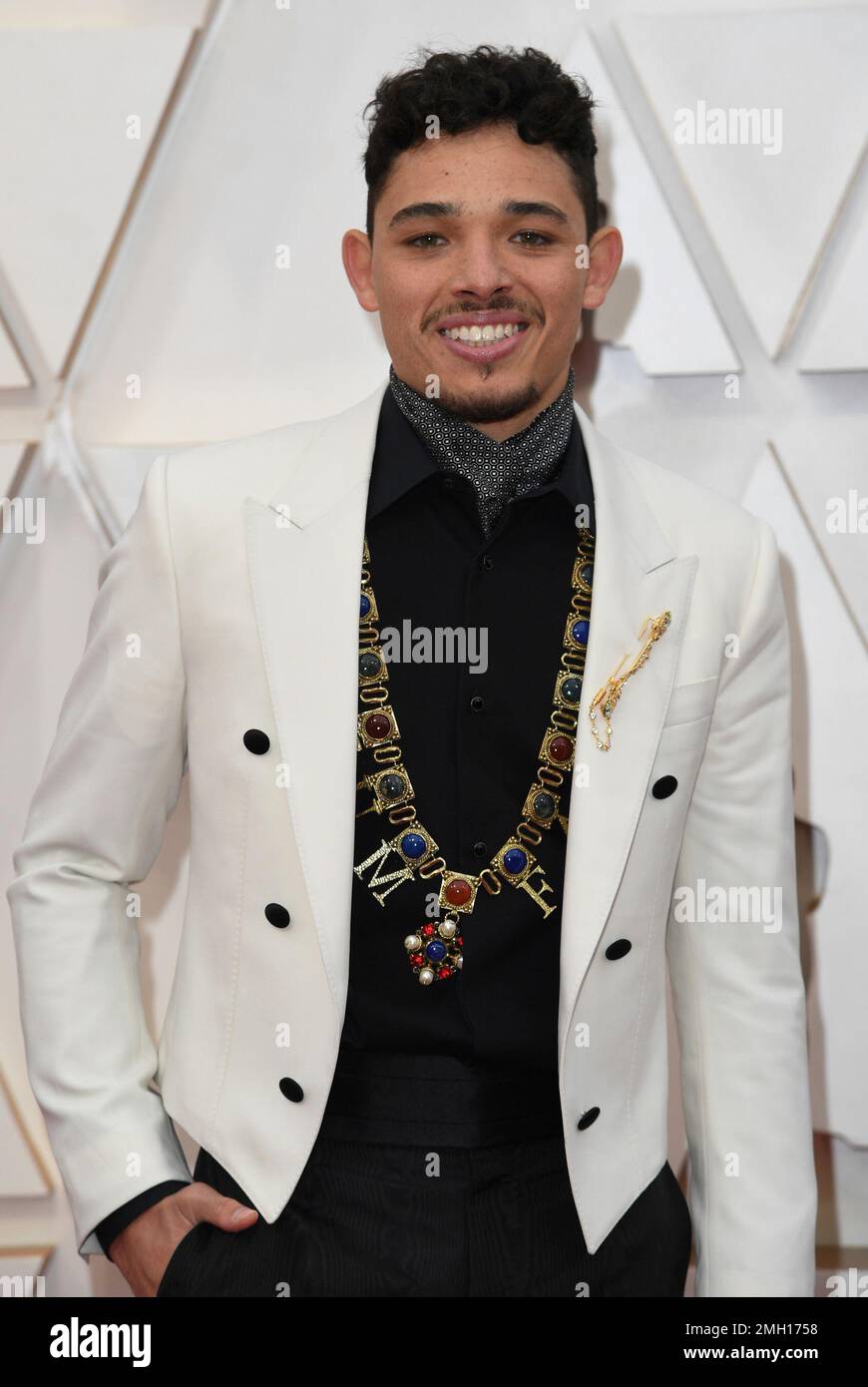 Anthony Ramos arrives at the Oscars on Sunday, Feb. 9, 2020, at the ...