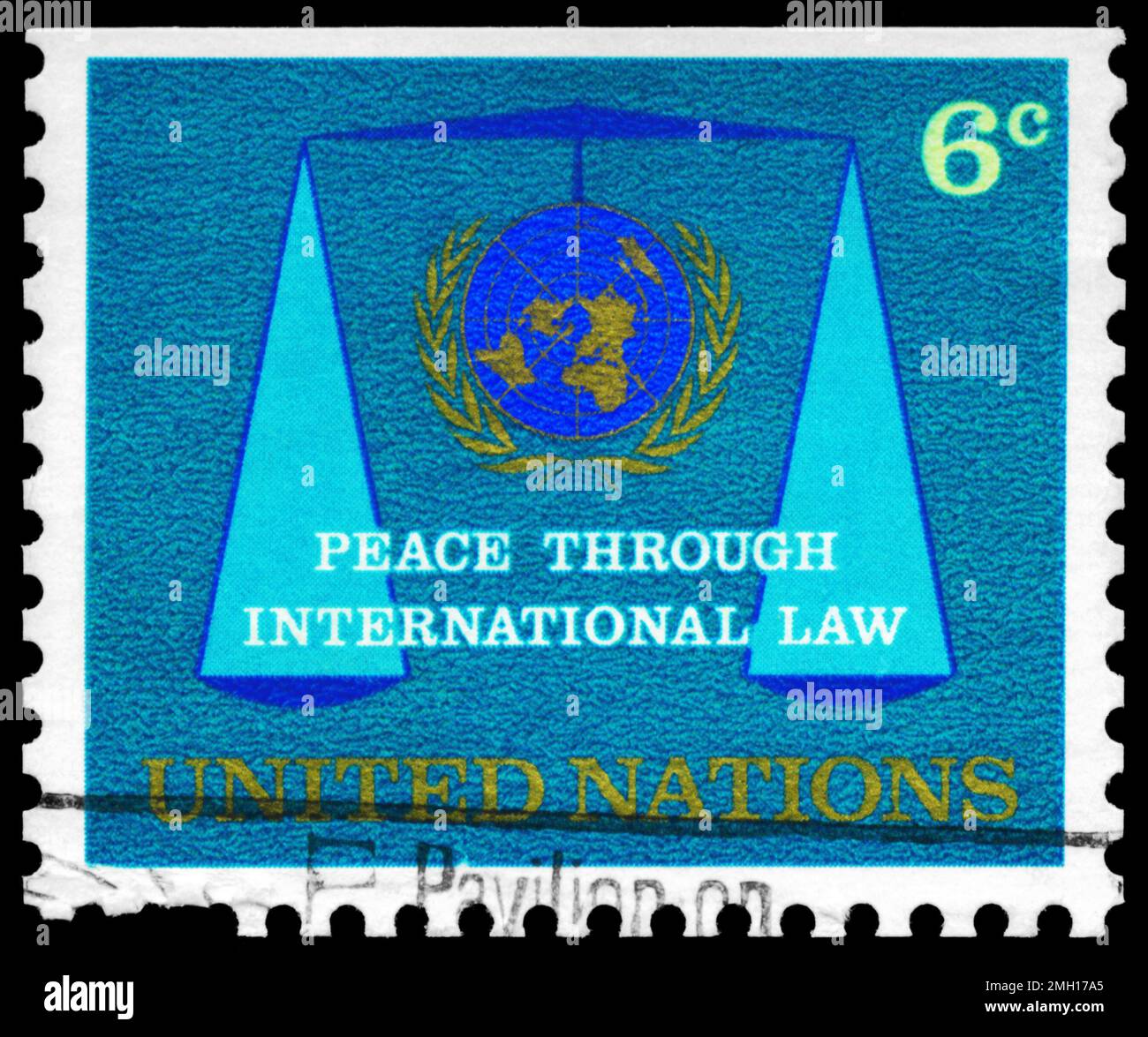 UNITED NATIONS - CIRCA 1969: A Stamp printed in UNITED NATIONS shows ...