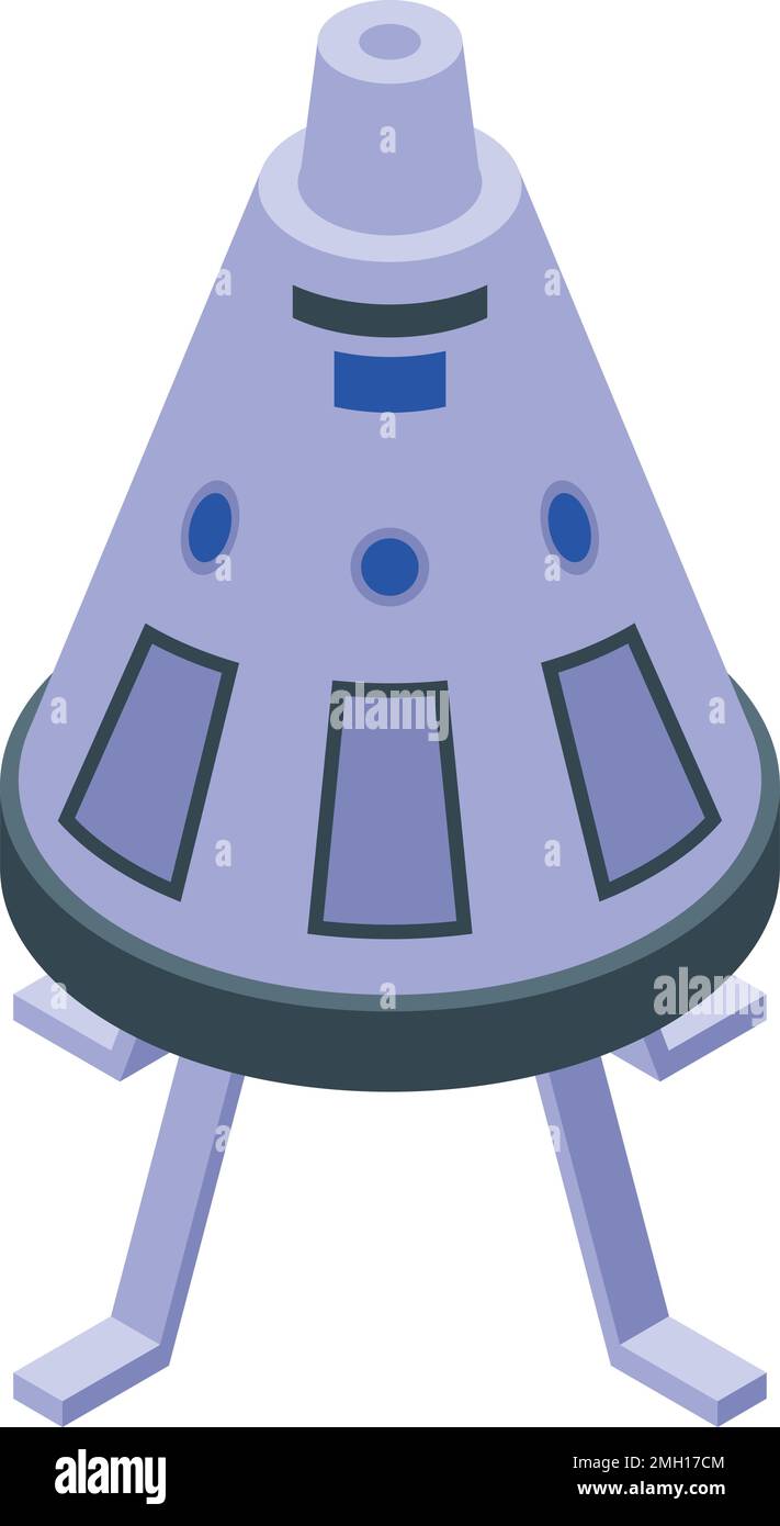 Base planet icon isometric vector. Space colonization. Mars astronaut ...