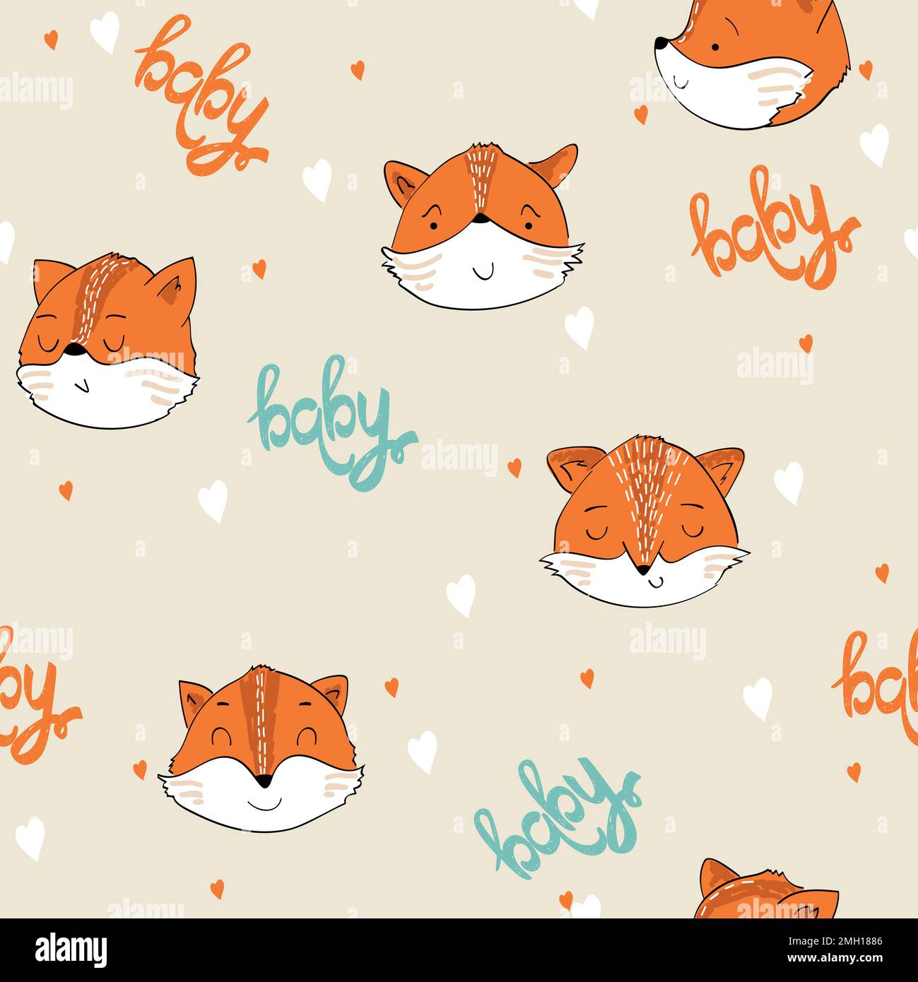 Cute cartoon Fox Stock Vector Image & Art - Alamy