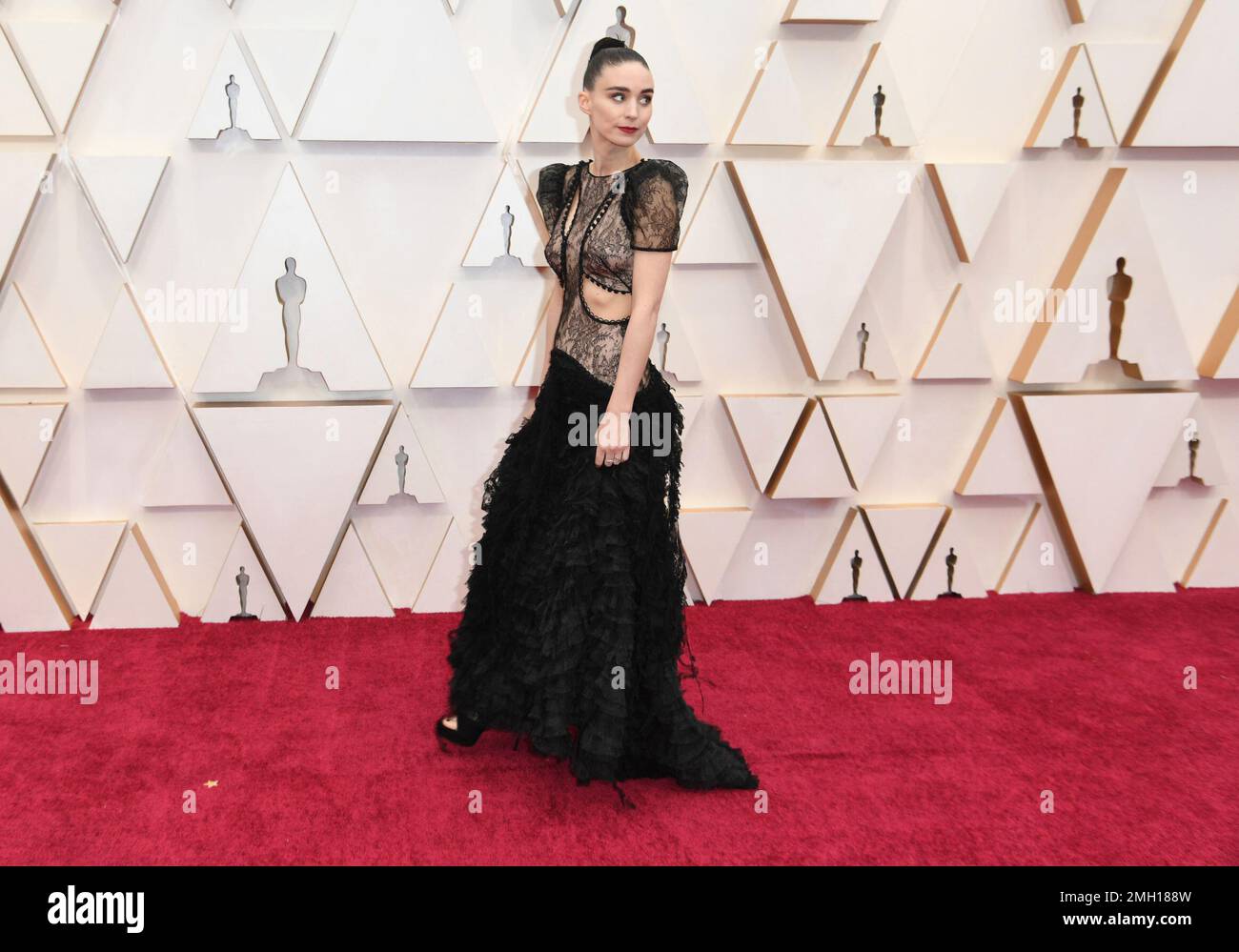Rooney Mara arrives at the Oscars on Sunday, Feb. 9, 2020, at the Dolby ...
