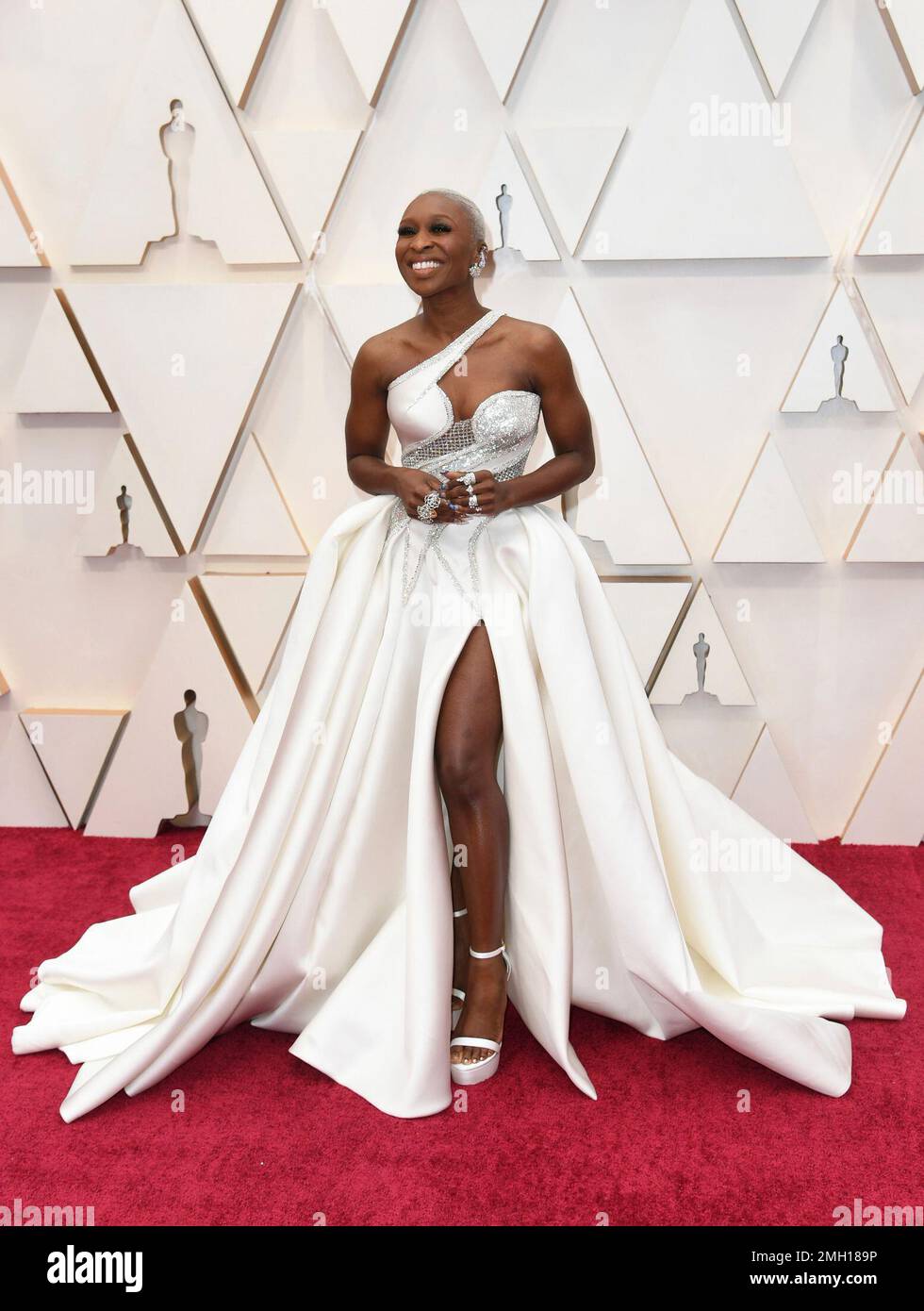 Cynthia Erivo arrives at the Oscars on Sunday, Feb. 9, 2020, at the ...