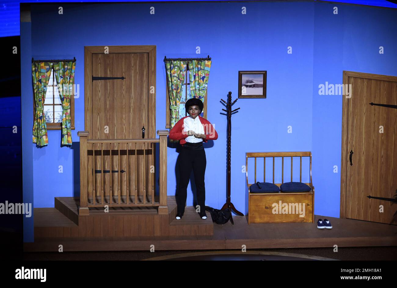 Janelle Monae performs onstage at the Oscars on Sunday, Feb. 9, 2020 ...