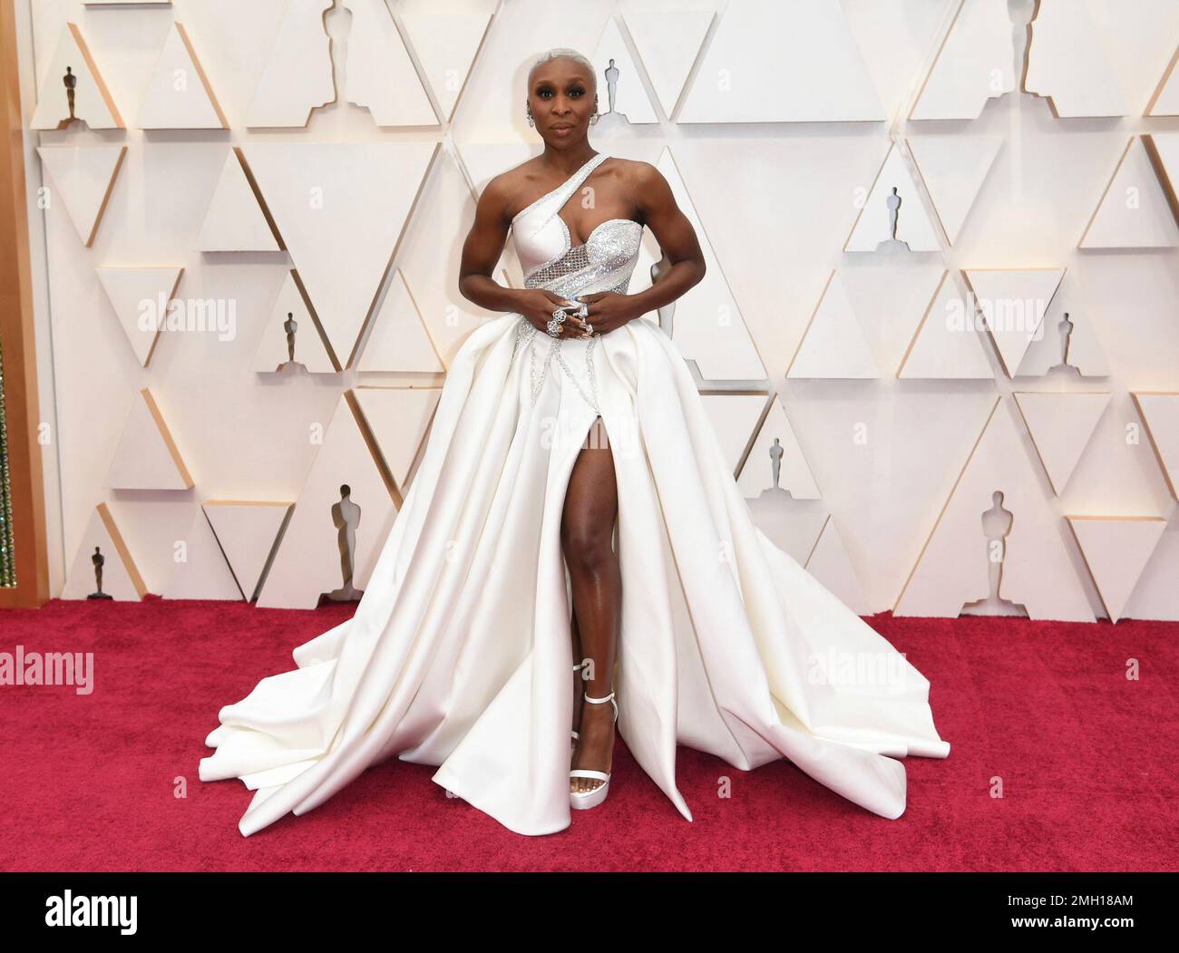 Cynthia Erivo arrives at the Oscars on Sunday, Feb. 9, 2020, at the ...