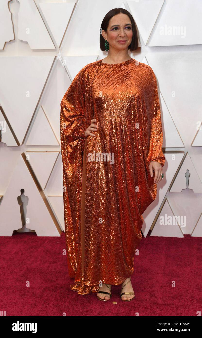 Maya Rudolph arrives at the Oscars on Sunday, Feb. 9, 2020, at the ...