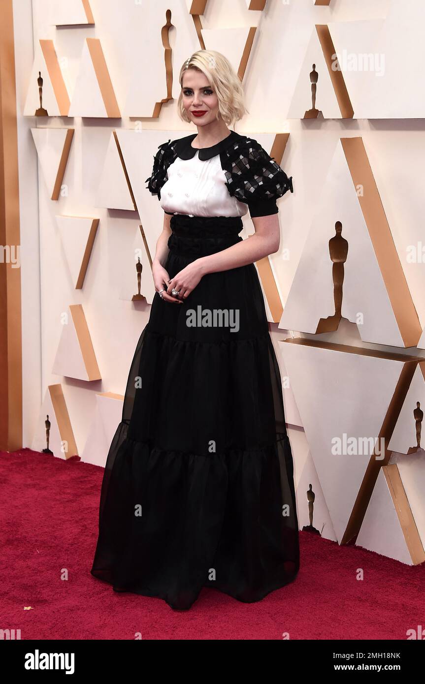 Lucy Boynton arrives at the Oscars on Sunday, Feb. 9, 2020, at the ...