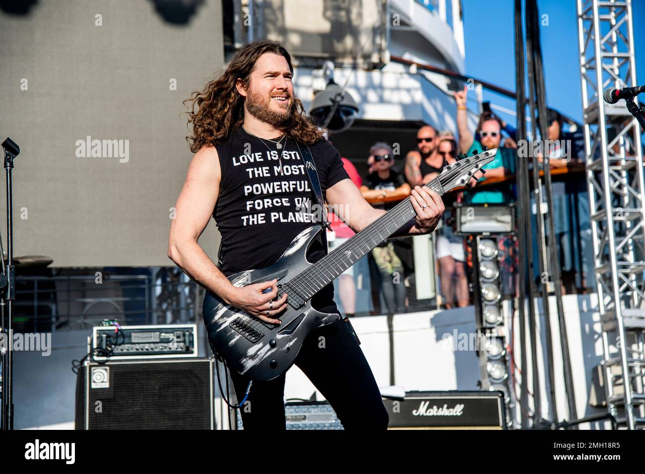 Mark Vollelunga of The Stowaways is seen on board the Carnival Valor ...