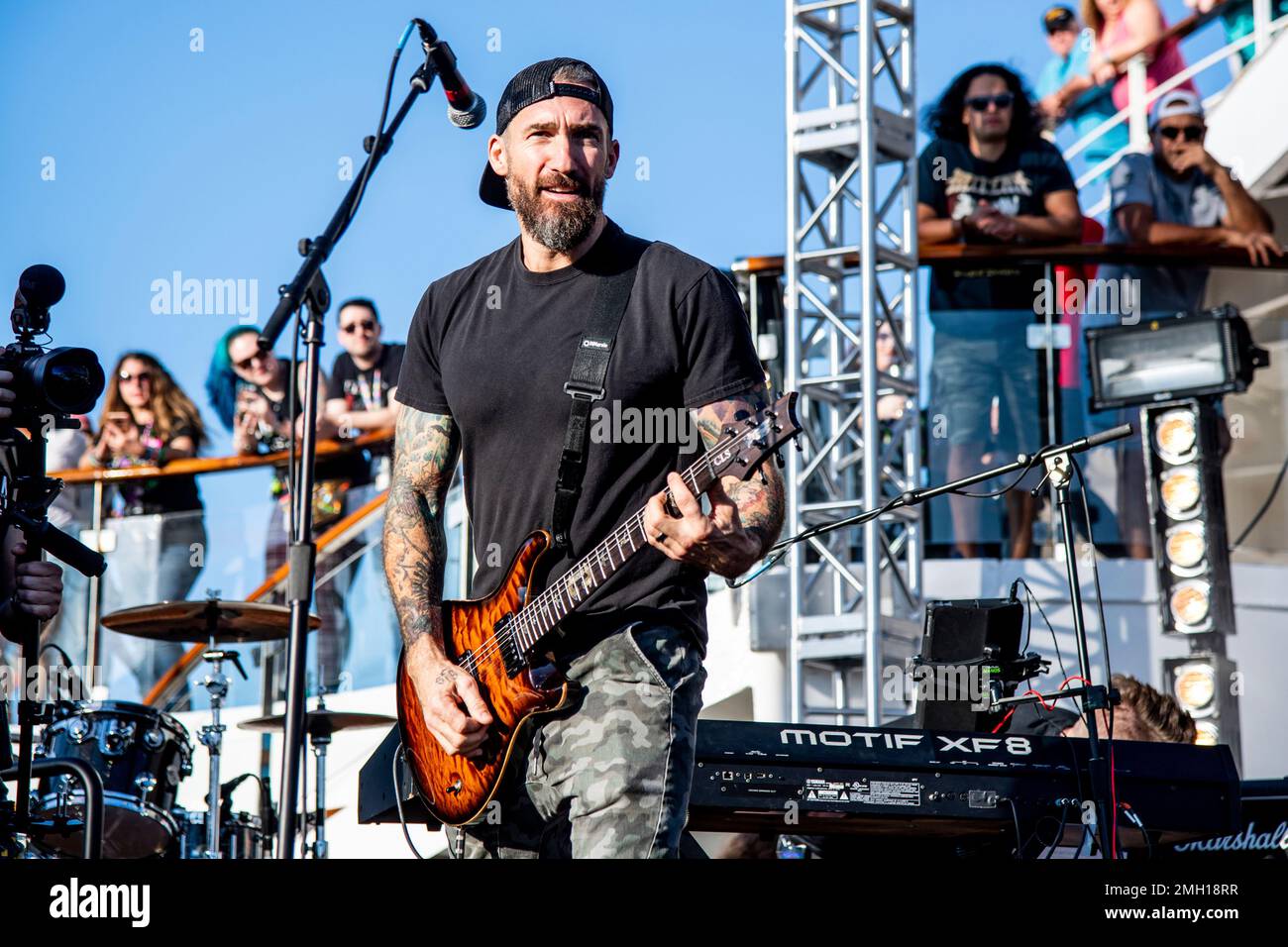 Clint Lowery of The Stowaways is seen on board the Carnival Valor ...
