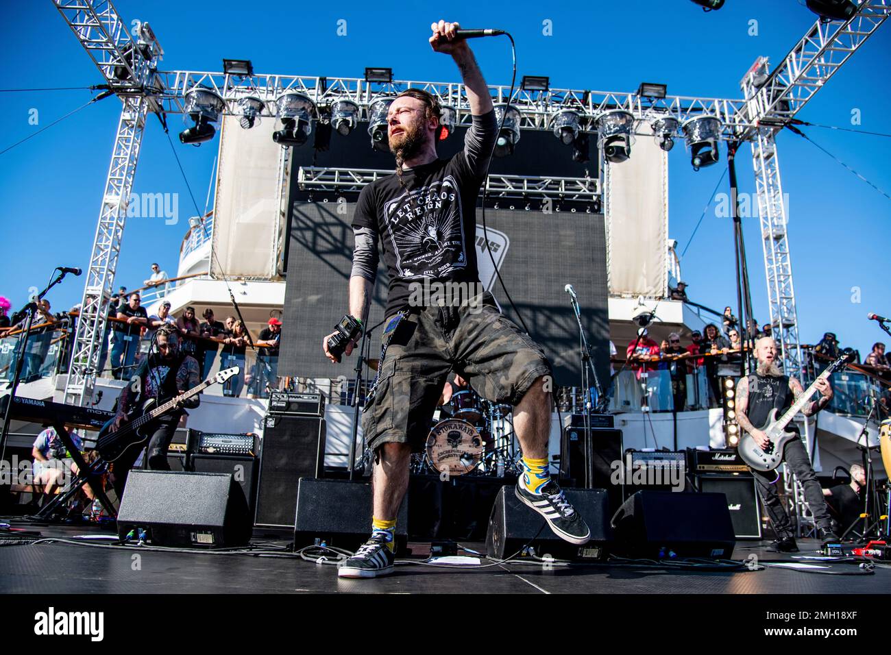 Leo Moracchioli of The Stowaways is seen on board the Carnival Valor ...