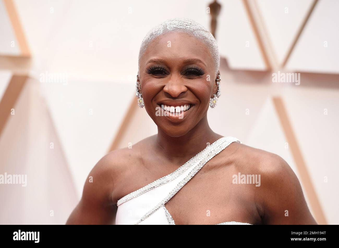 Cynthia Erivo arrives at the Oscars on Sunday, Feb. 9, 2020, at the ...