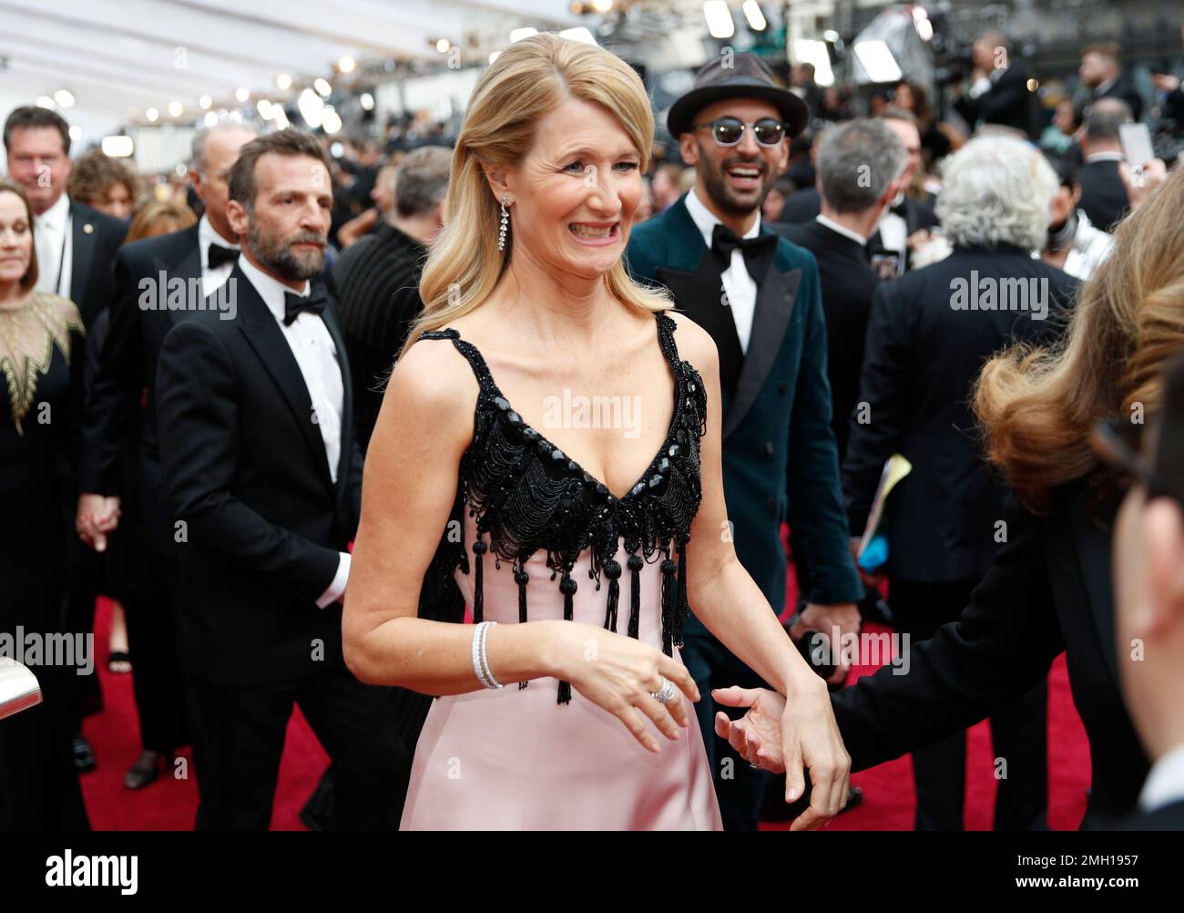 Laura Dern arrives at the Oscars on Sunday, Feb. 9, 2020, at the Dolby ...