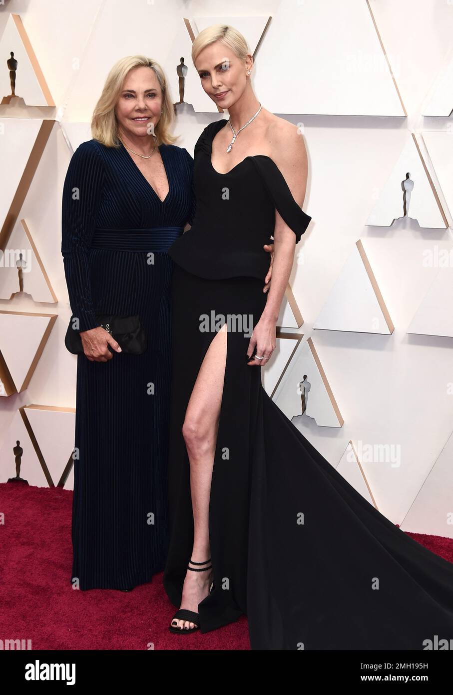 Gerda Maritz, left, and Charlize Theron arrive at the Oscars on Sunday ...