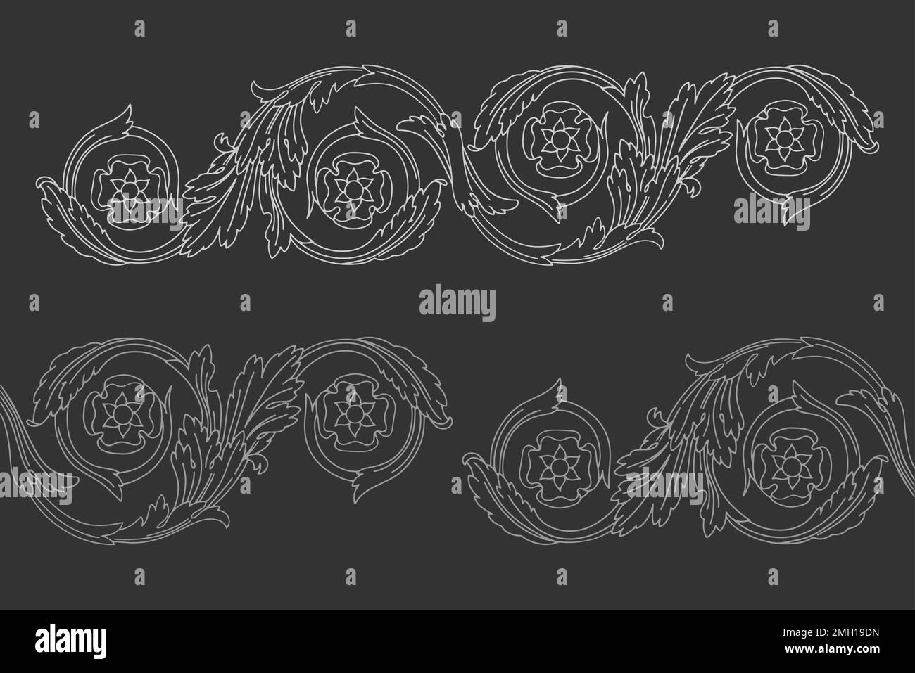 Greek decorative element flower, greek vector shape, stucco decoration ...