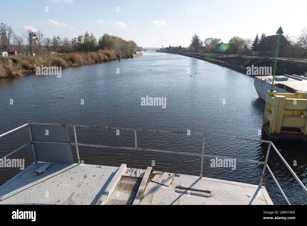Part of Vistula Spit canal, which connect port of Elblag and Vistula ...