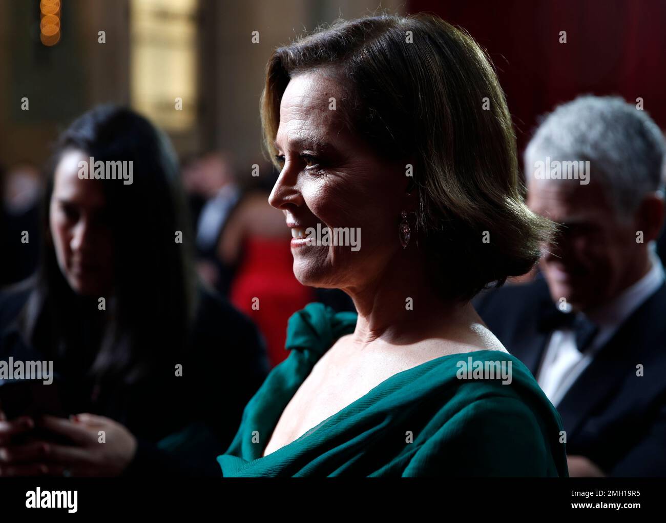 Sigourney Weaver arrives at the Oscars on Sunday, Feb. 9, 2020, at the ...