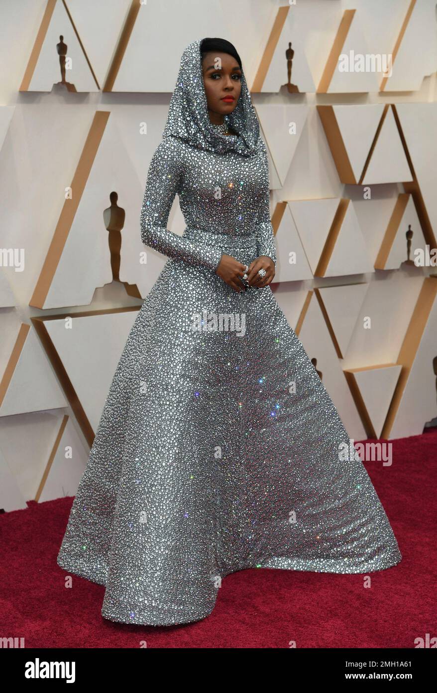 Janelle Monae arrives at the Oscars on Sunday, Feb. 9, 2020, at the ...