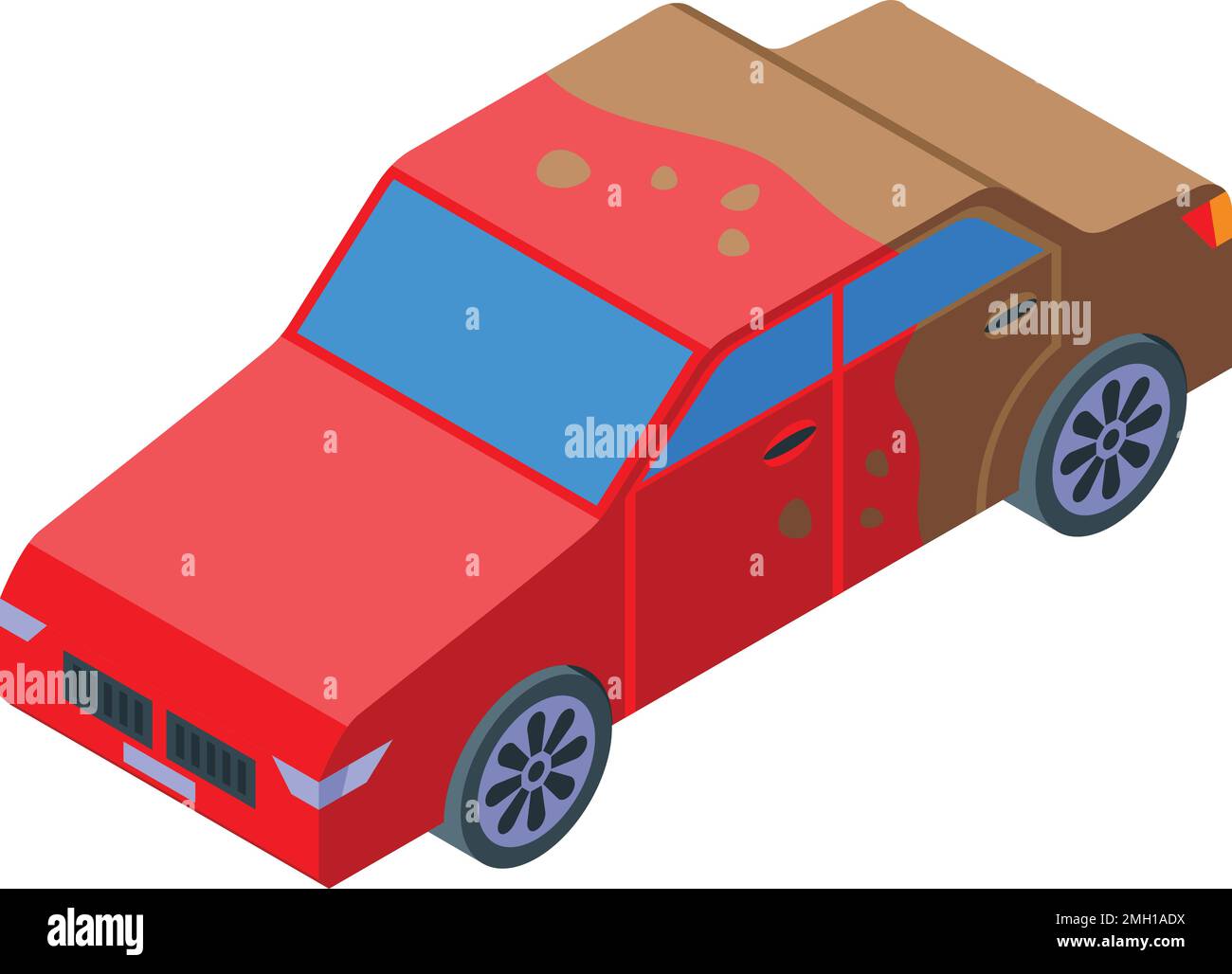 Automated car wash icon isometric vector. Clean auto. Service care ...