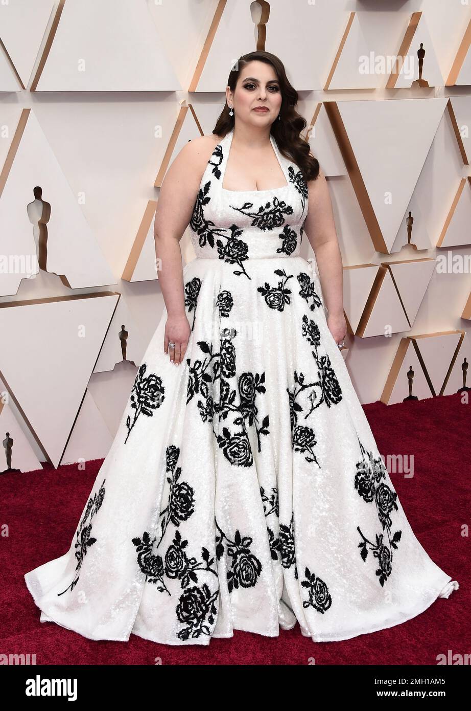 Beanie Feldstein arrives at the Oscars on Sunday, Feb. 9, 2020, at the ...